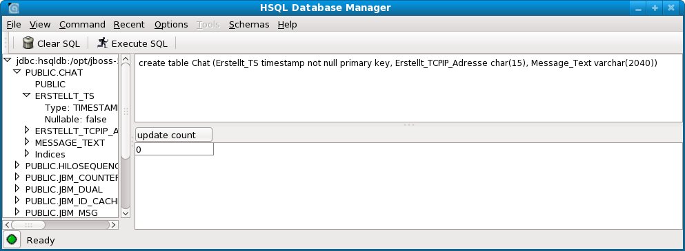 JavaScout :: Tutorial: Session Bean mit DB-Zugriff, EJB-Standard - Hypersonic Datenbank